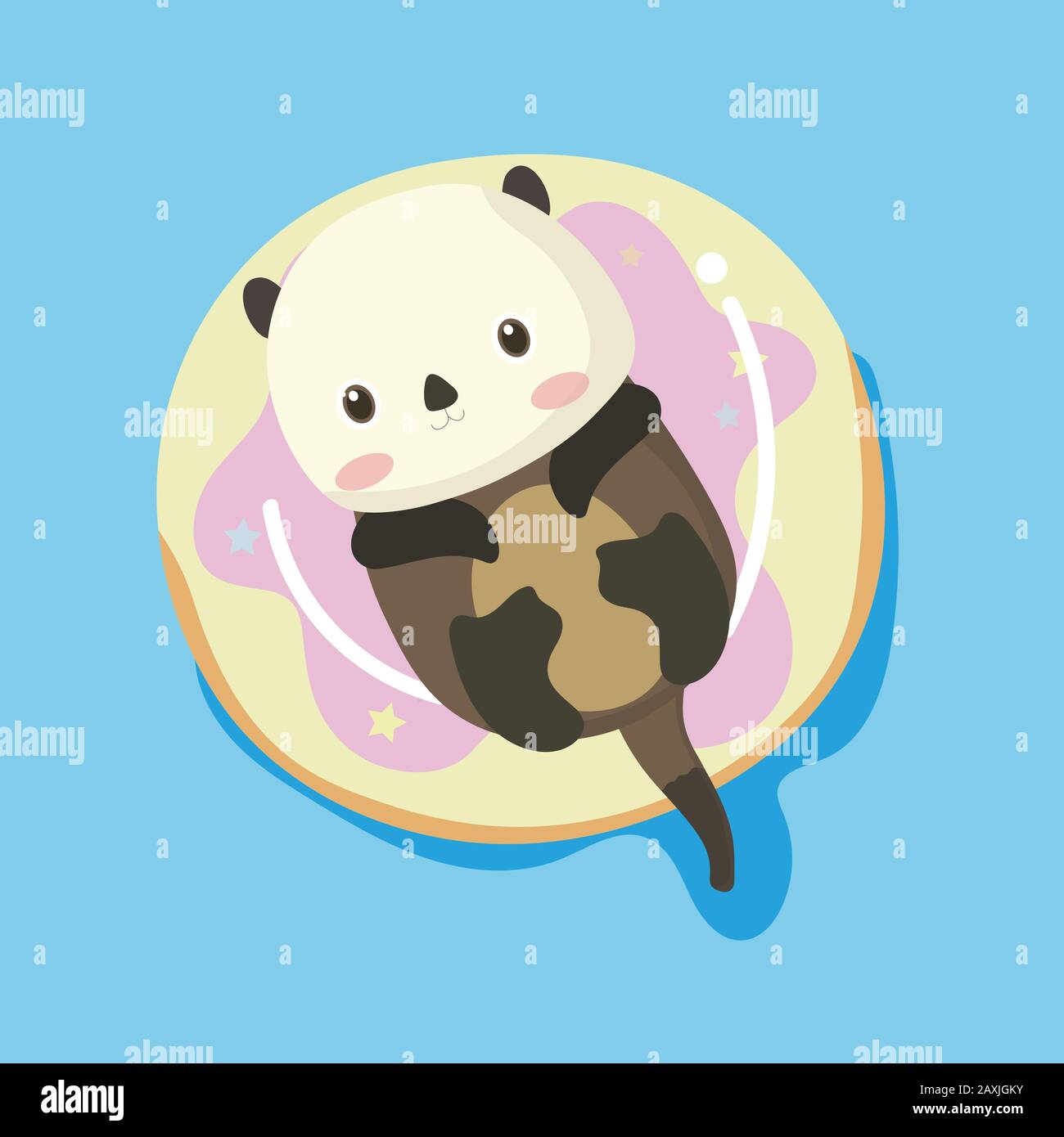 A cute cartoon animal with dessert Stock Vector Image & Art - Alamy