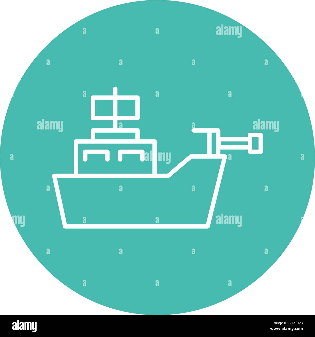ship military force line block style Stock Vector Image & Art - Alamy