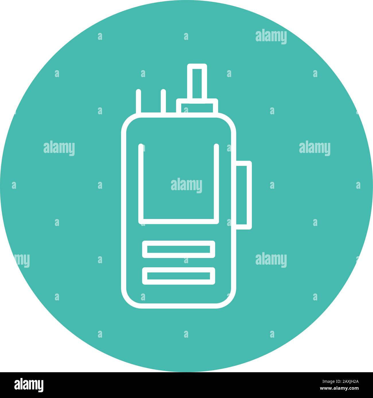 communicator radio military force line block style Stock Vector Image ...