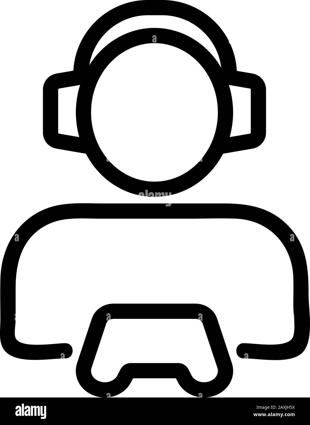 Gamer icon vector. Isolated contour symbol illustration Stock Vector ...