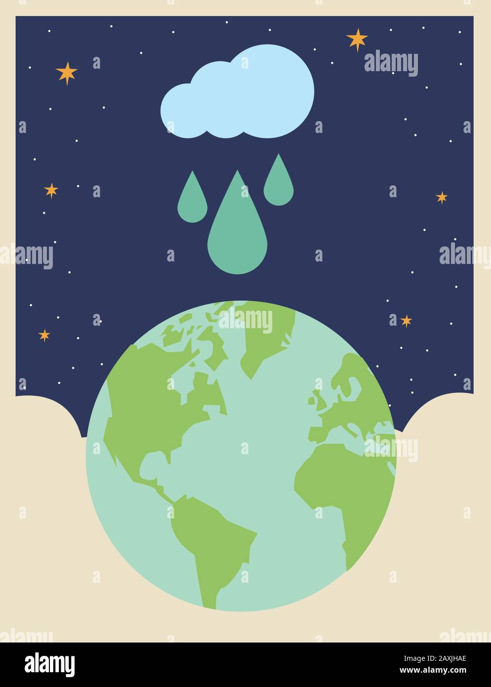world planet earth with cloud rainy Stock Vector Image & Art - Alamy