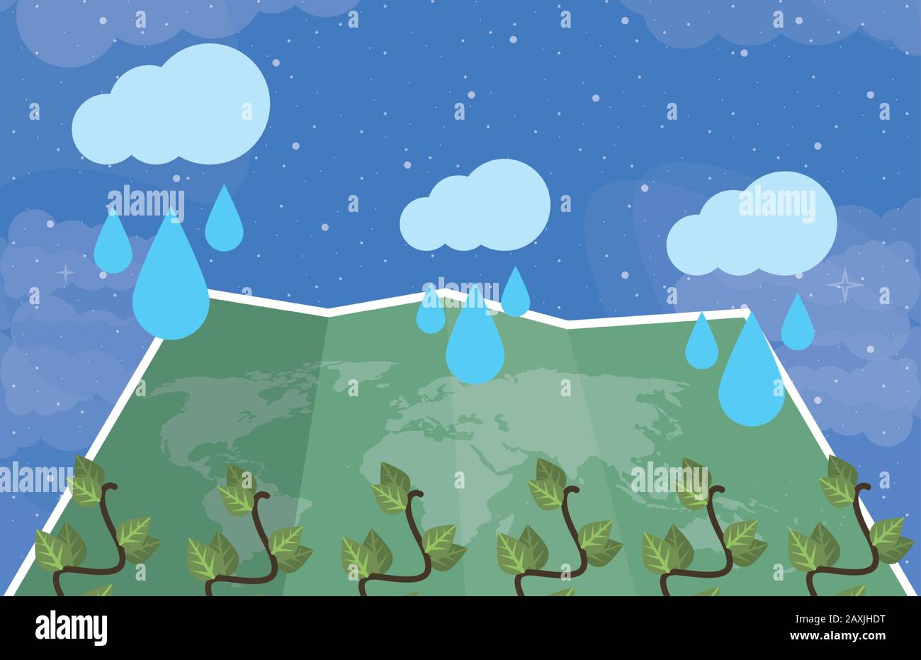 Cartoon weather map Stock Vector Images - Alamy