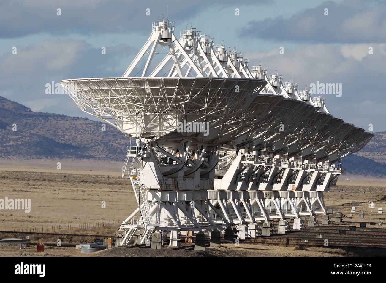 Very Large Array satellite dishes t in New Mexico, USA Stock Photo - Alamy