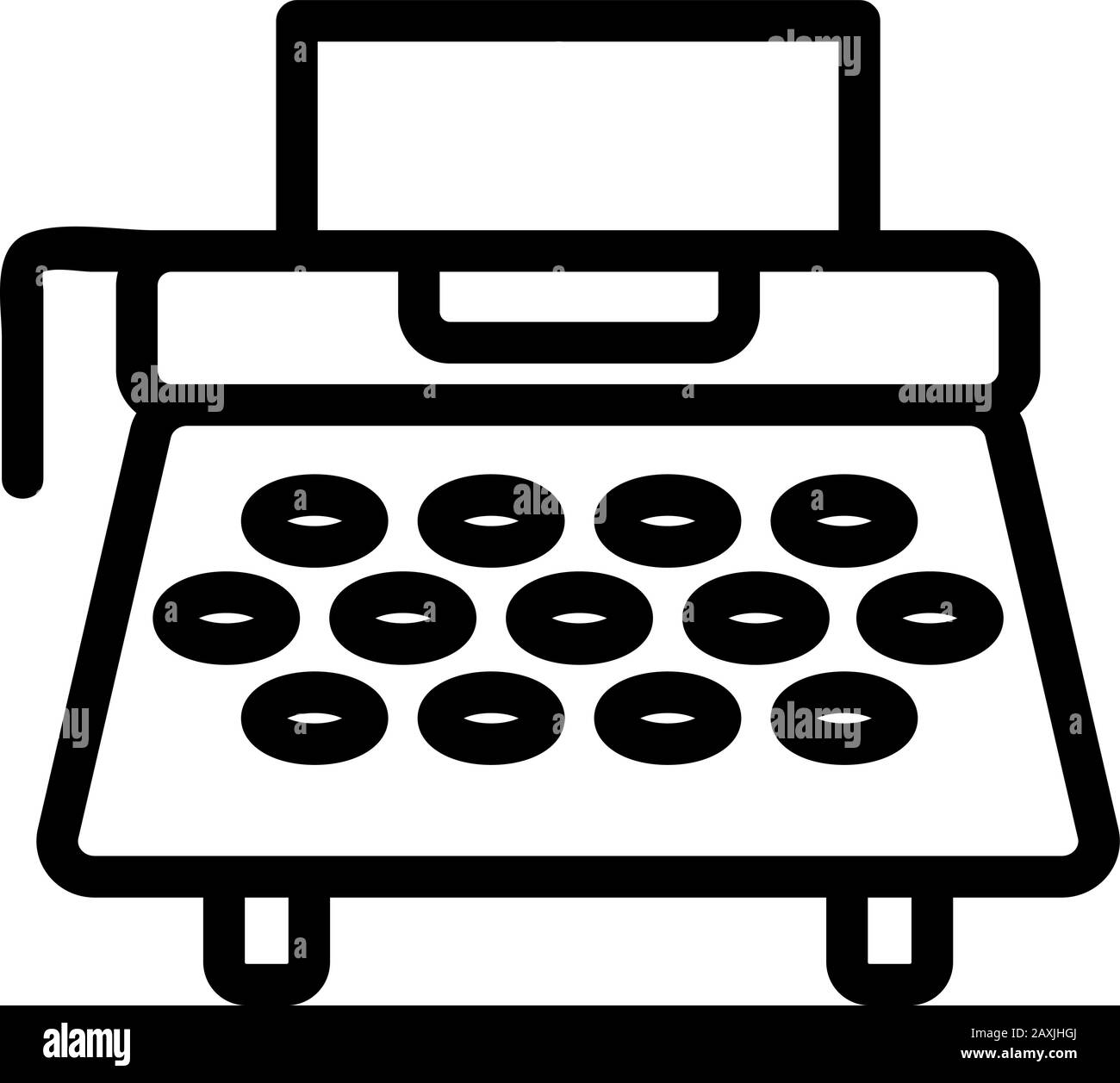 typewriter icon vector. Isolated contour symbol illustration Stock ...