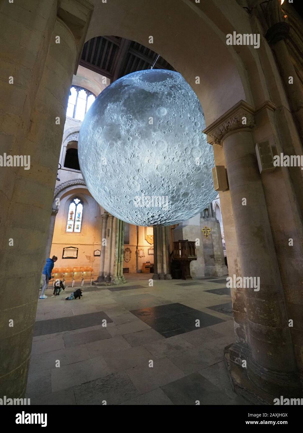 Rochester, Kent, UK. 12th Feb, 2020. The Museum of the Moon artwork by ...