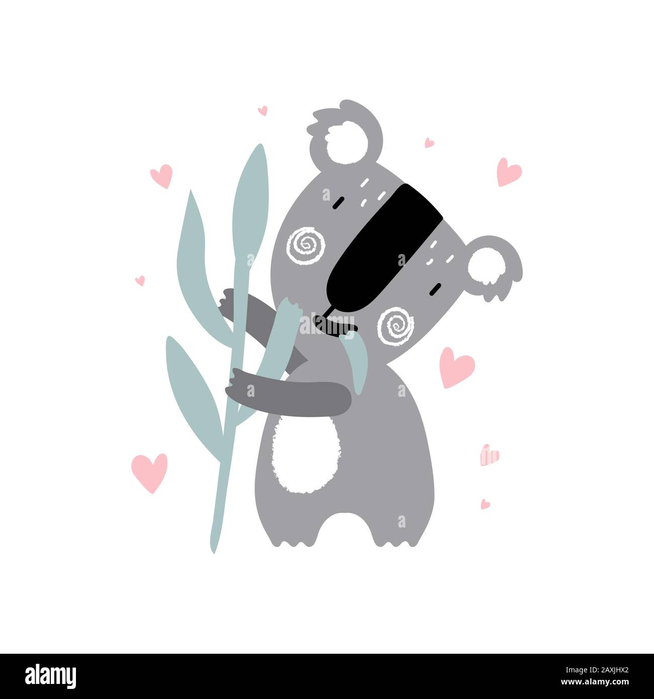 Cute cartoon koala print for baby party Stock Vector Image & Art - Alamy