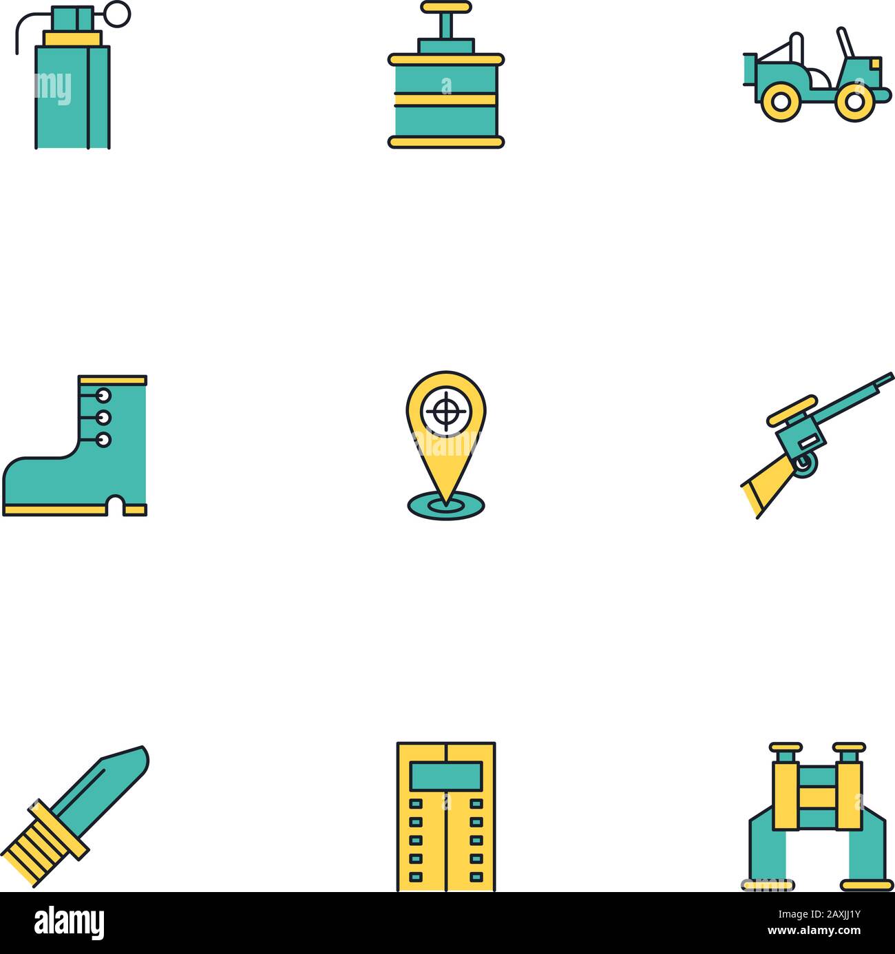 bundle of military set icons Stock Vector Image & Art - Alamy