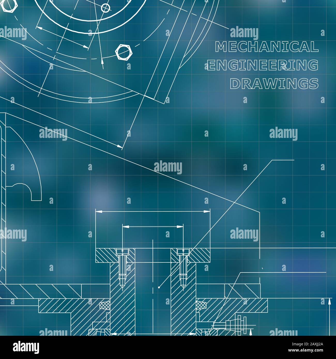 Mechanics. Technical design. Engineering style. Mechanical instrument ...