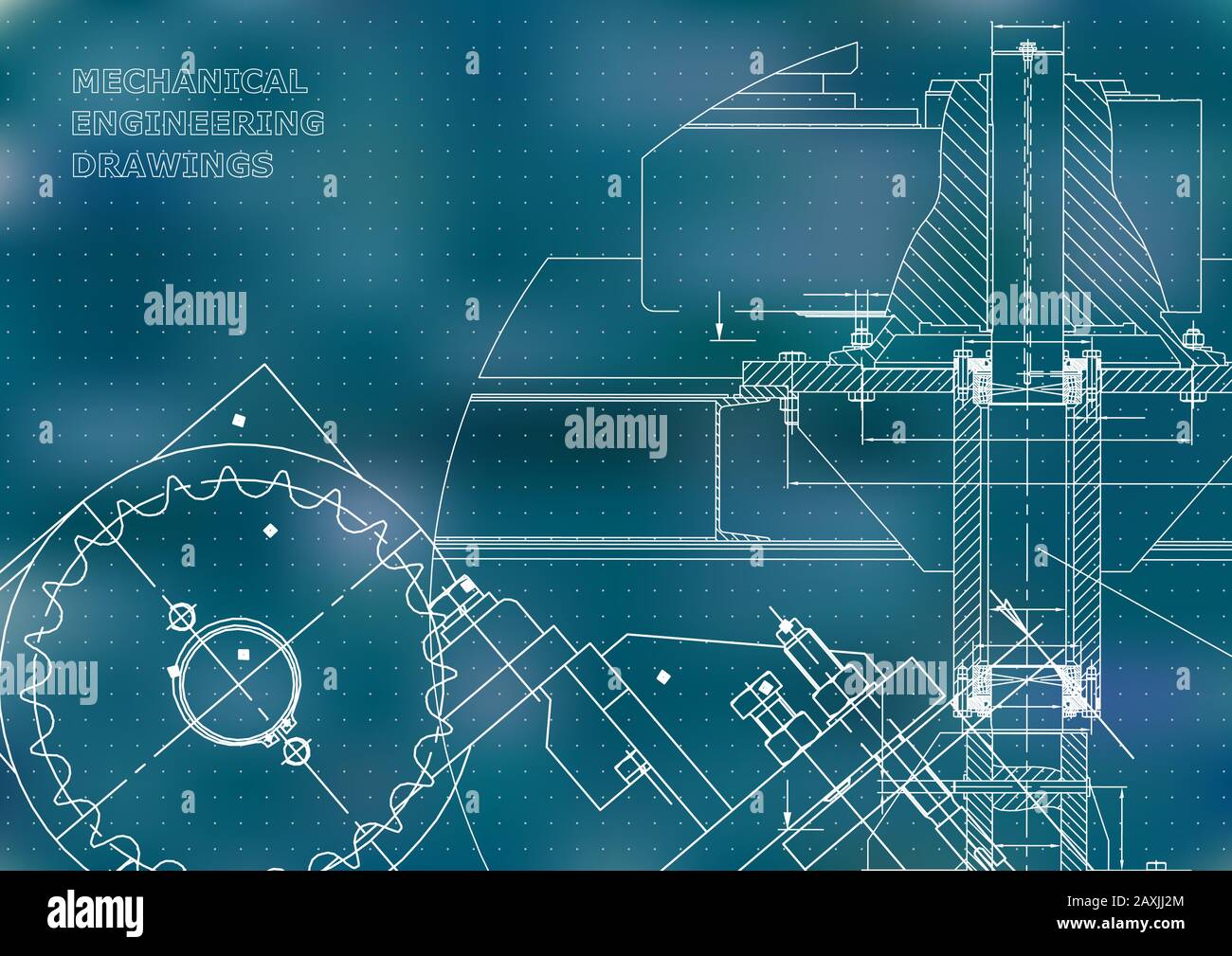 Blueprints. Mechanical drawings. Engineering illustrations. Technical ...
