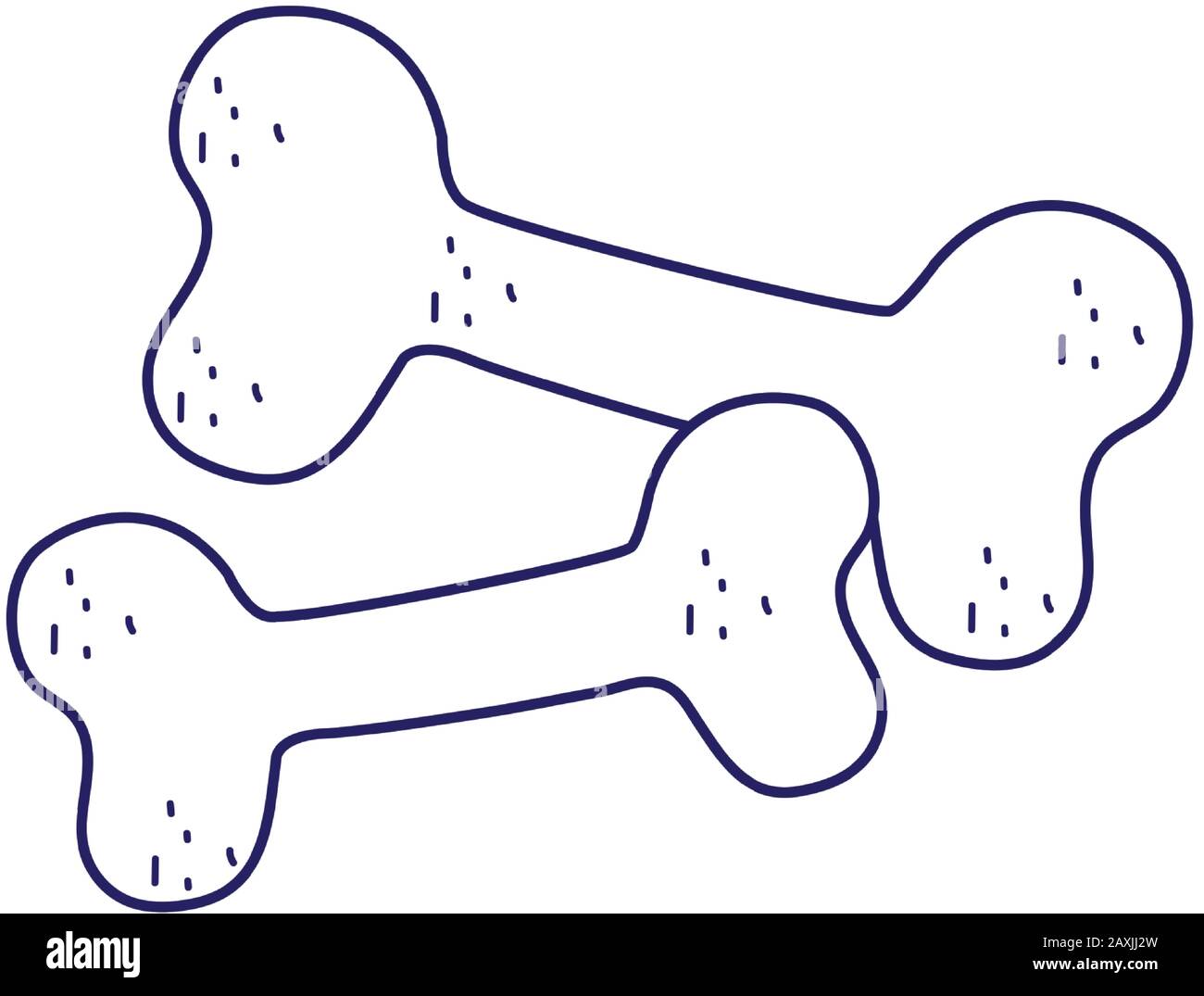 bones food for dog pets on white background vector illustration lineal ...