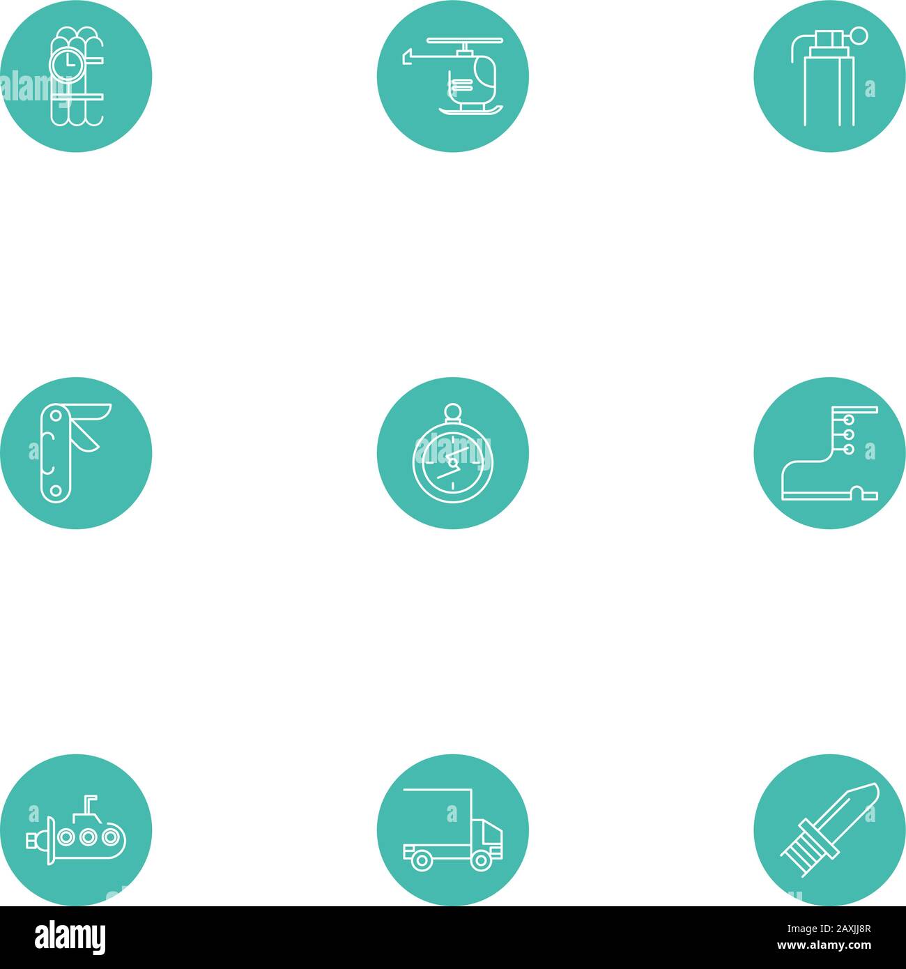 bundle of military line block style icons Stock Vector Image & Art - Alamy