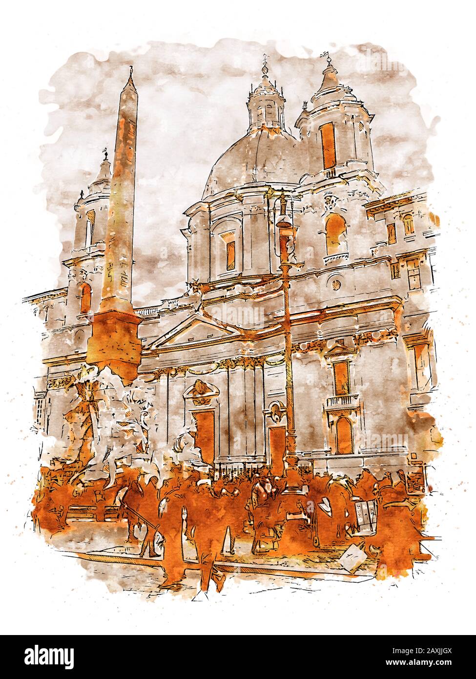 Piazza navona ancient rome Cut Out Stock Images & Pictures - Alamy