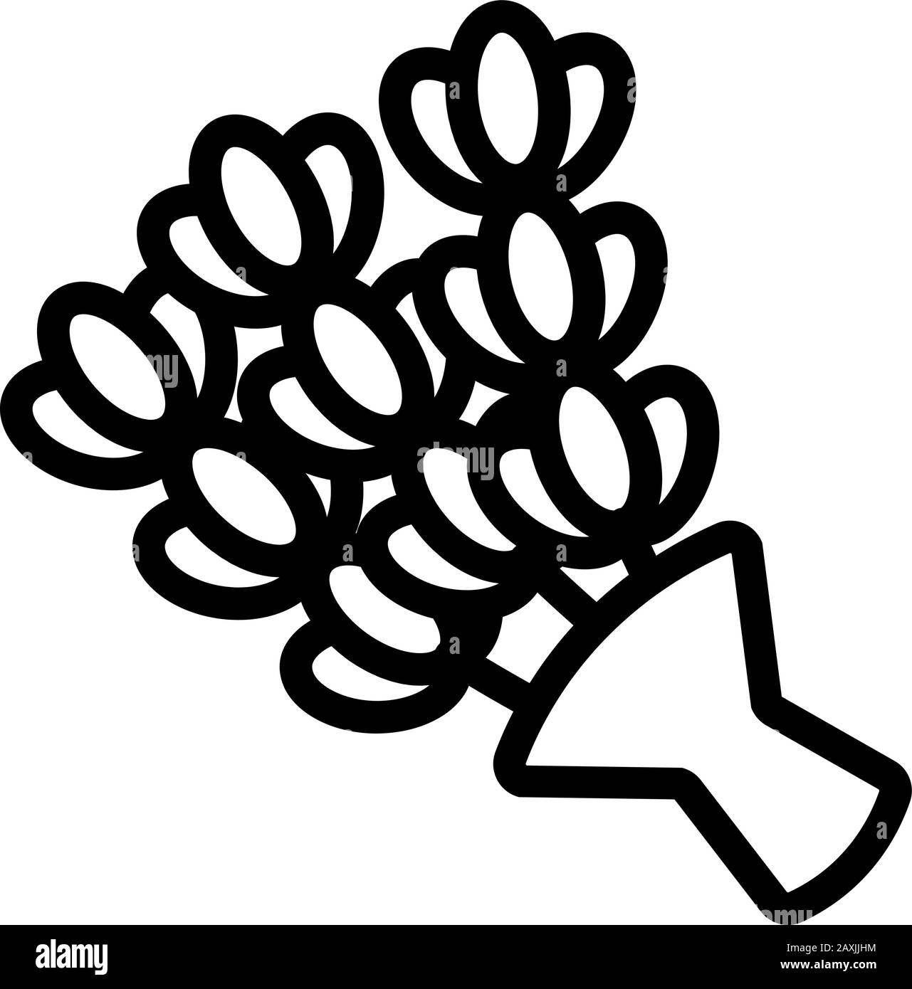 Lavender flower icon vector. Isolated contour symbol illustration Stock ...