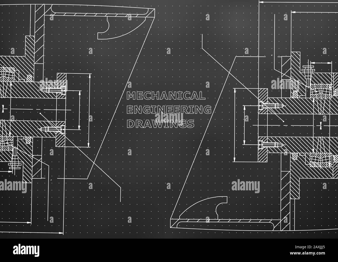 Mechanical engineering. Technical illustration. Backgrounds of ...