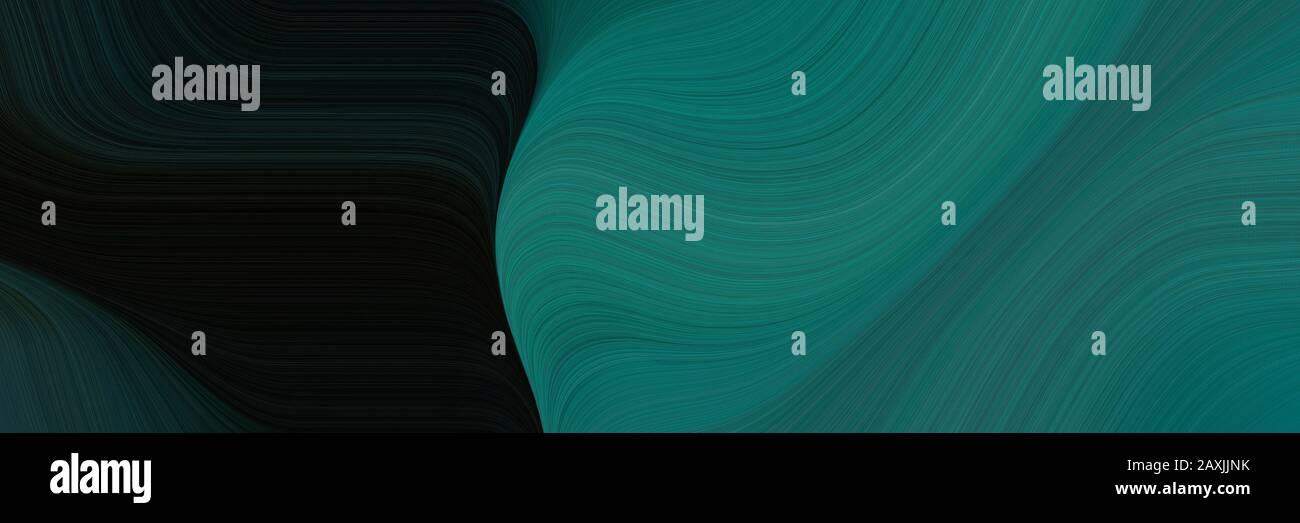 modern header design with teal green, black and very dark blue colors ...