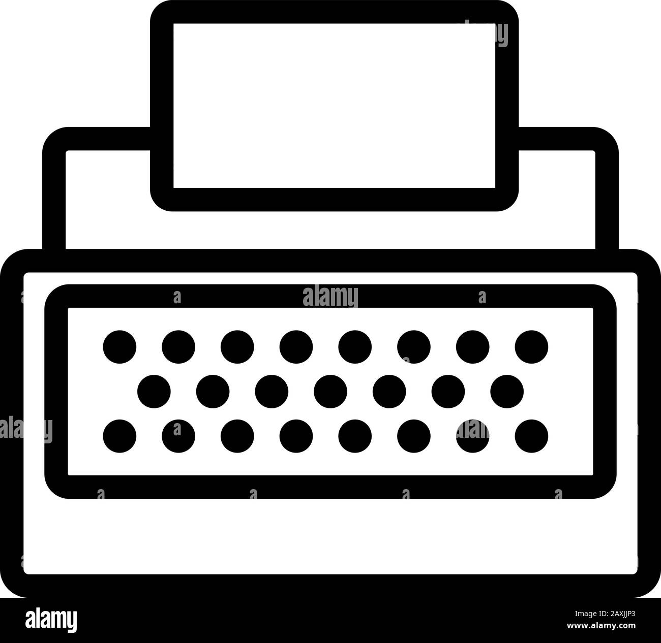 typewriter icon vector. Isolated contour symbol illustration Stock ...