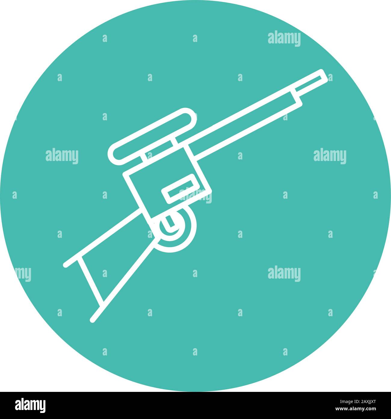 sniper gun military force line block style Stock Vector Image & Art - Alamy