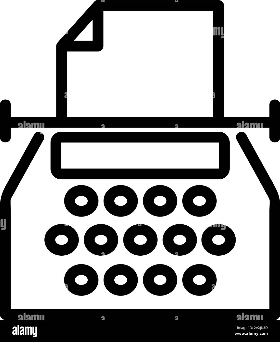 typewriter icon vector. Isolated contour symbol illustration Stock ...