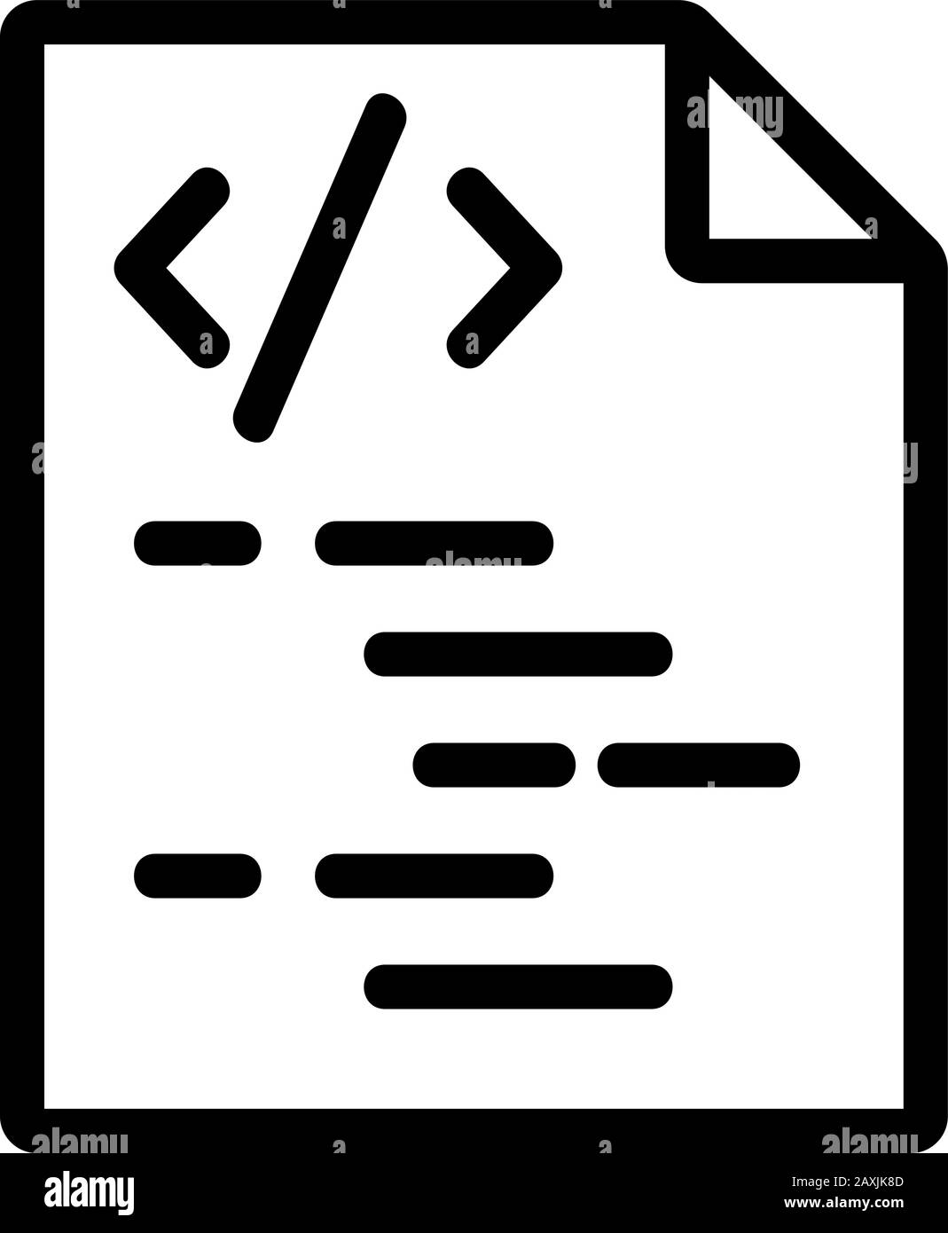 Code Programming Icon Vector Isolated Contour Symbol Illustration