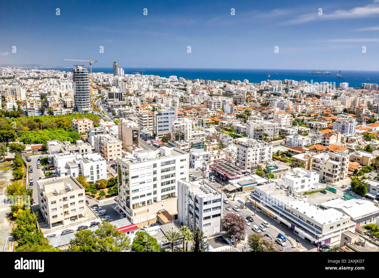 Aerial view of Limassol city center, Cyprus Stock Photo - Alamy
