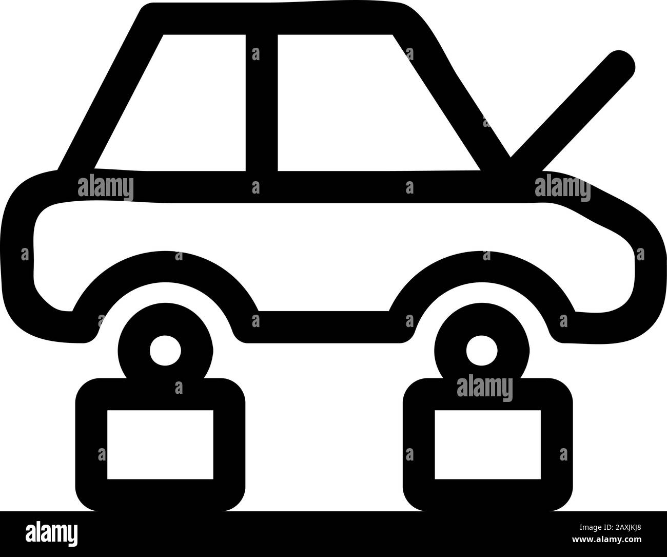Hacking car icon vector. Isolated contour symbol illustration Stock ...