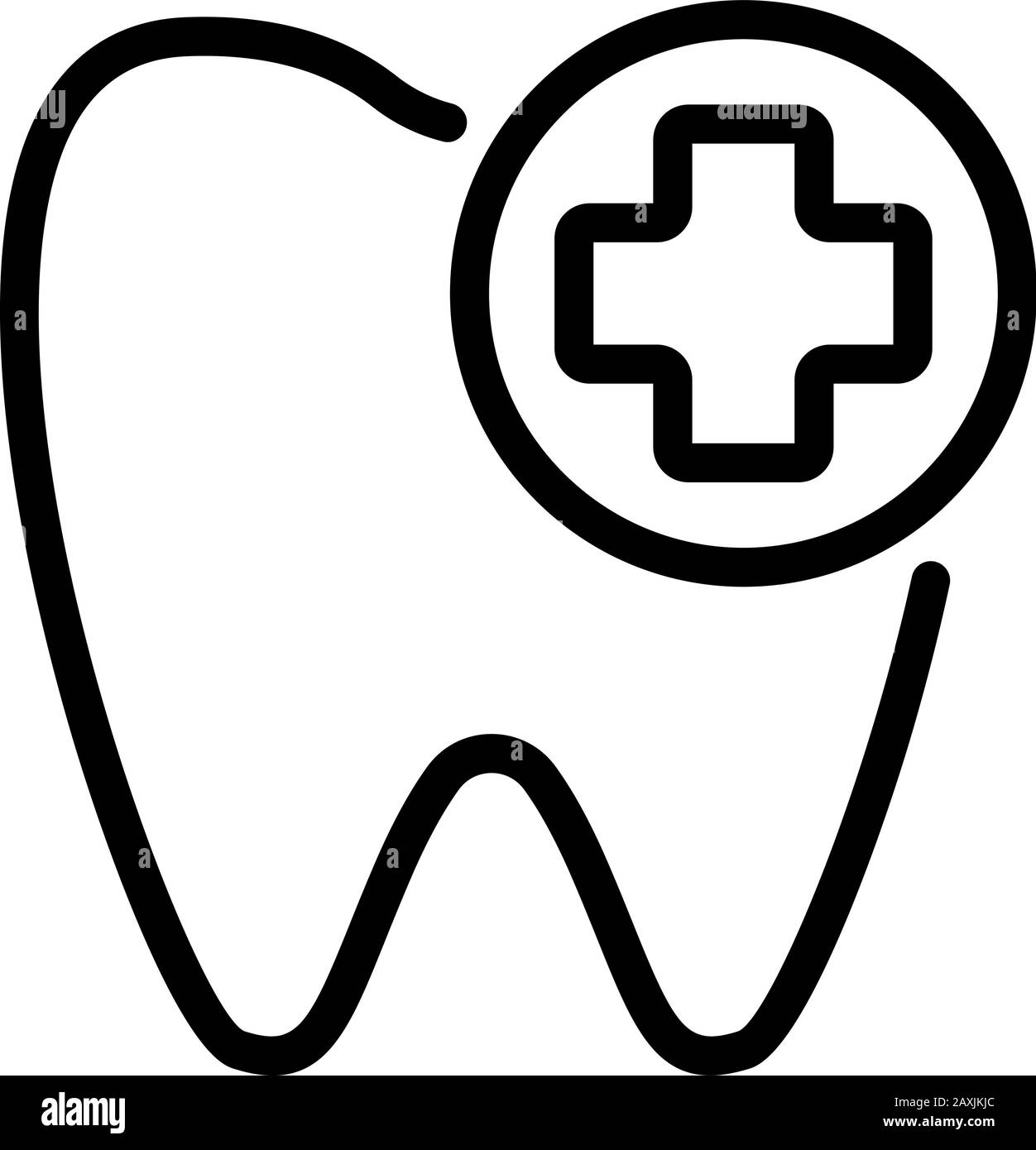 toothache icon vector. Isolated contour symbol illustration Stock ...