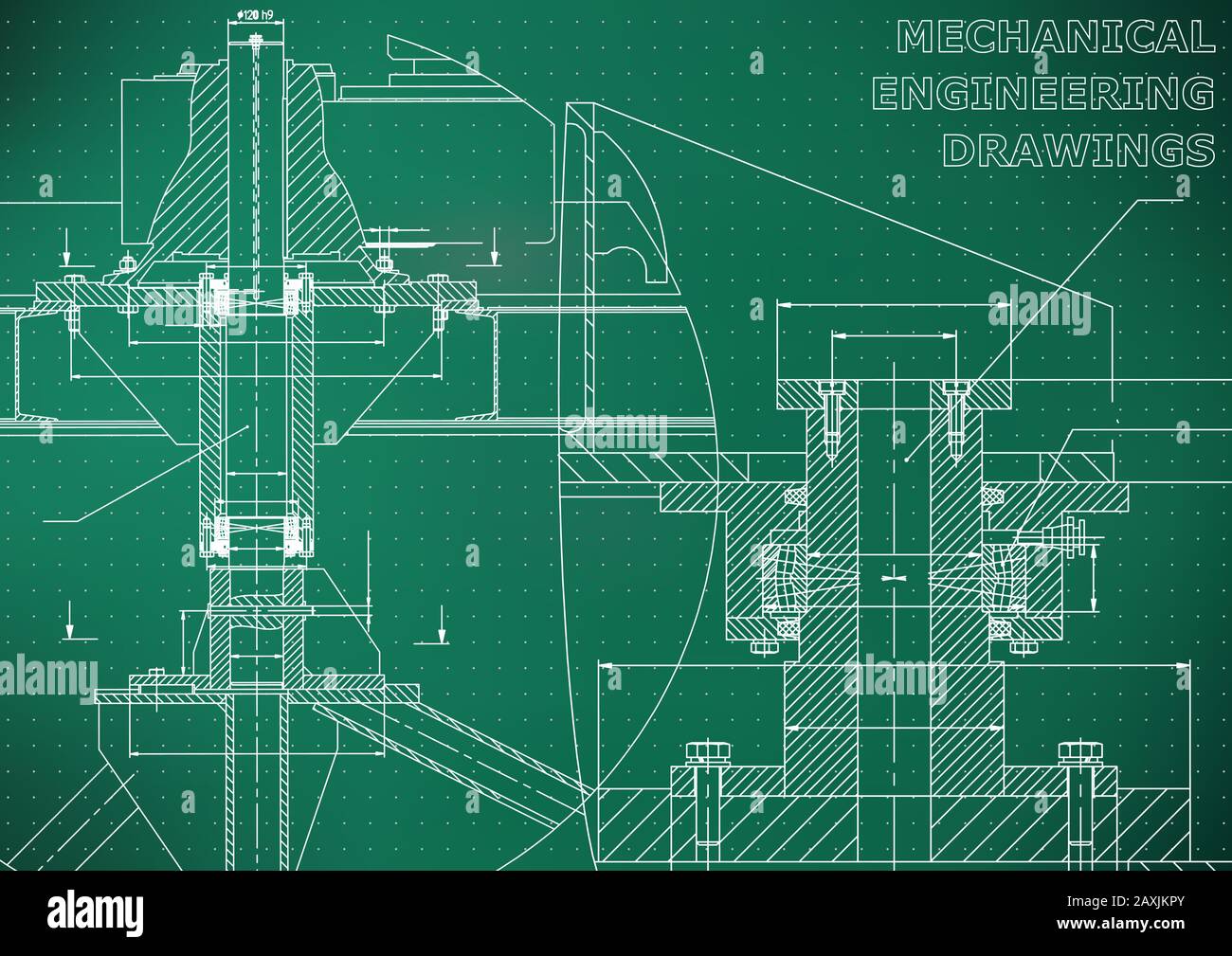 Mechanical engineering. Technical illustration. Backgrounds of ...