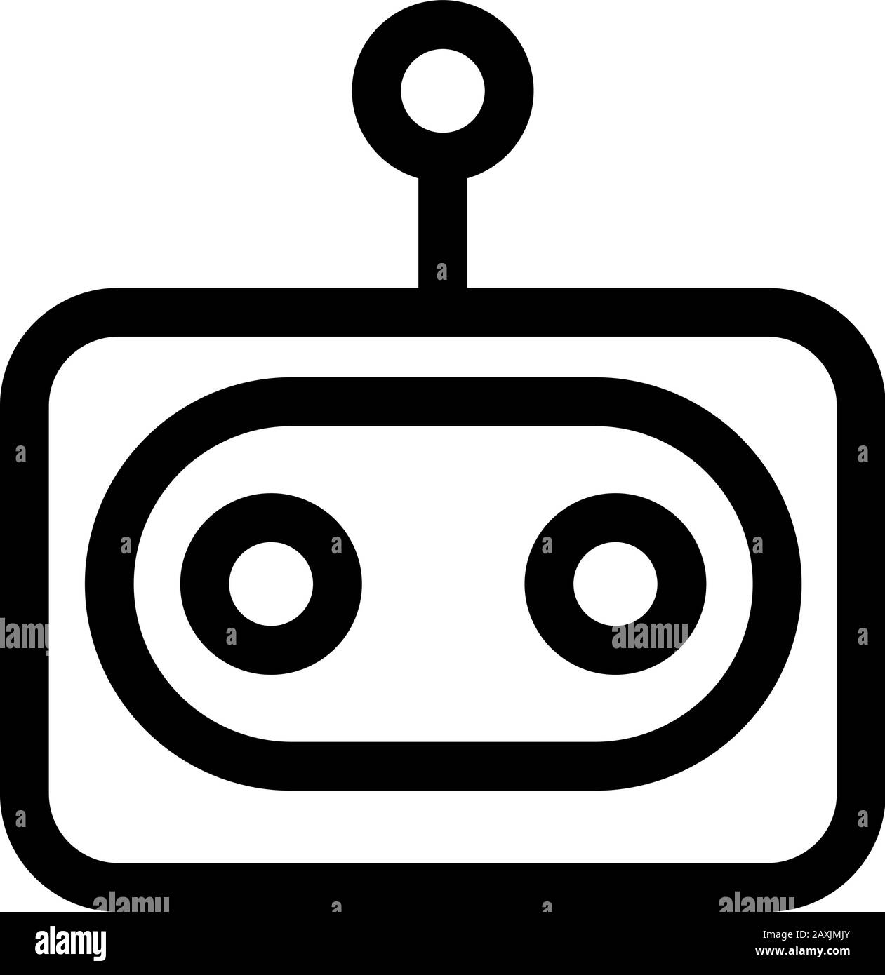 Chat bot icon vector. Isolated contour symbol illustration Stock Vector ...