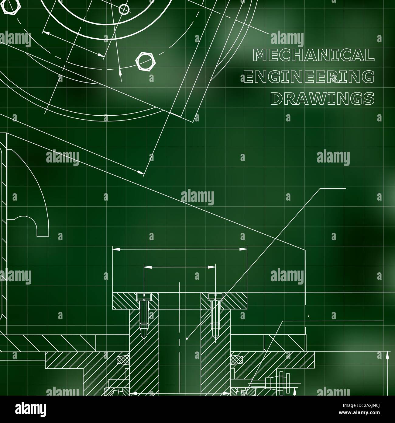 Mechanics. Technical design. Engineering style. Mechanical instrument ...