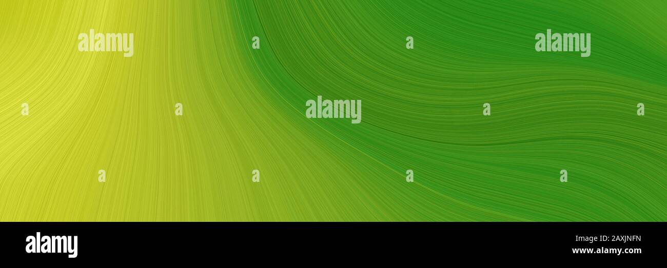 colorful designed horizontal banner with dark green, yellow green and ...