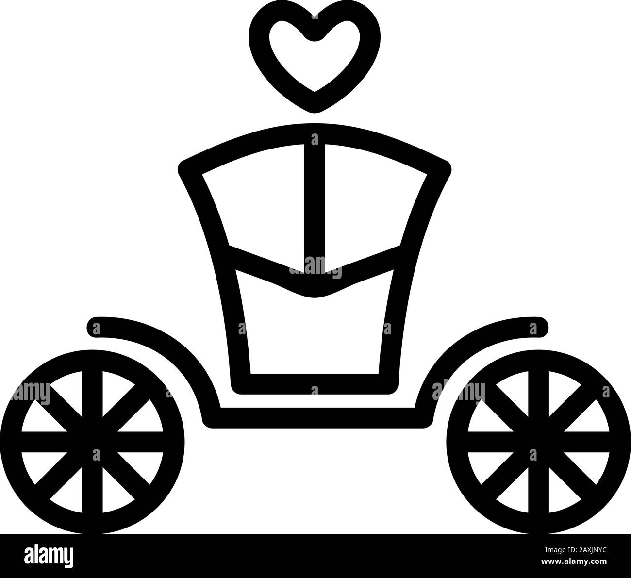 Coach brougham icon vector. Isolated contour symbol illustration Stock ...