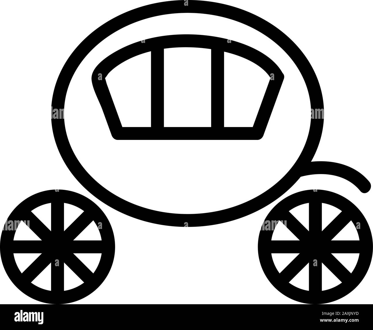 Carriage wheel cutout Stock Vector Images - Alamy