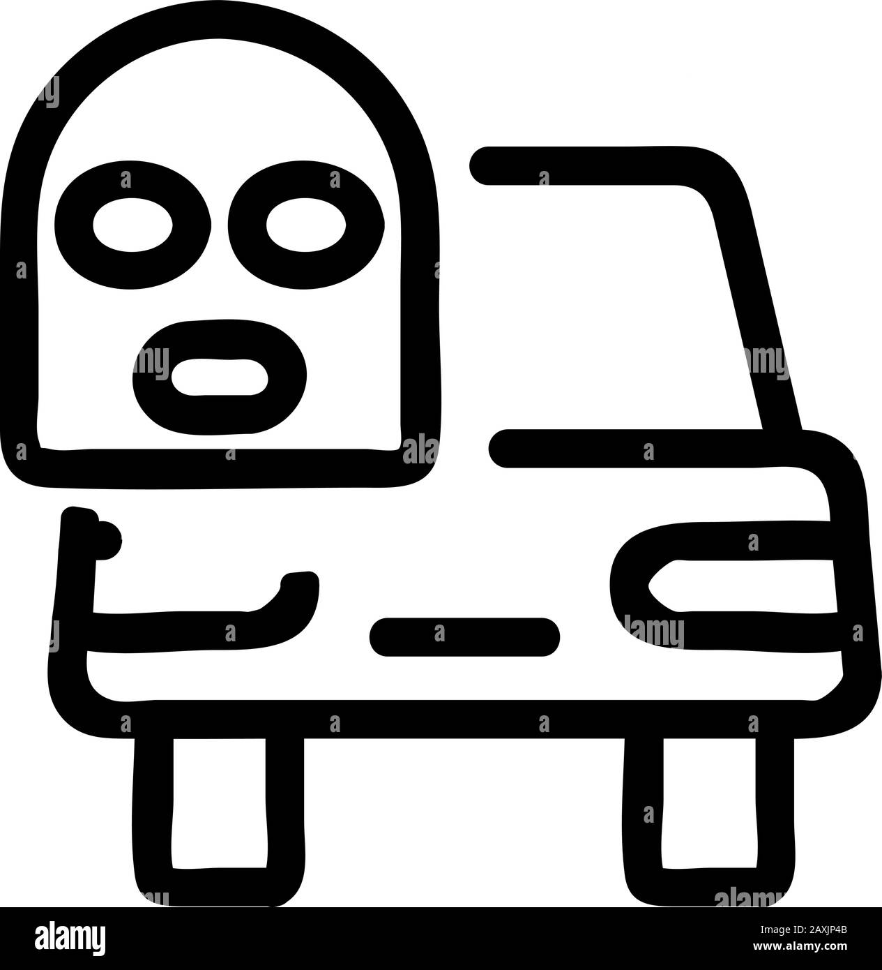 Thief car icon vector. Isolated contour symbol illustration Stock ...