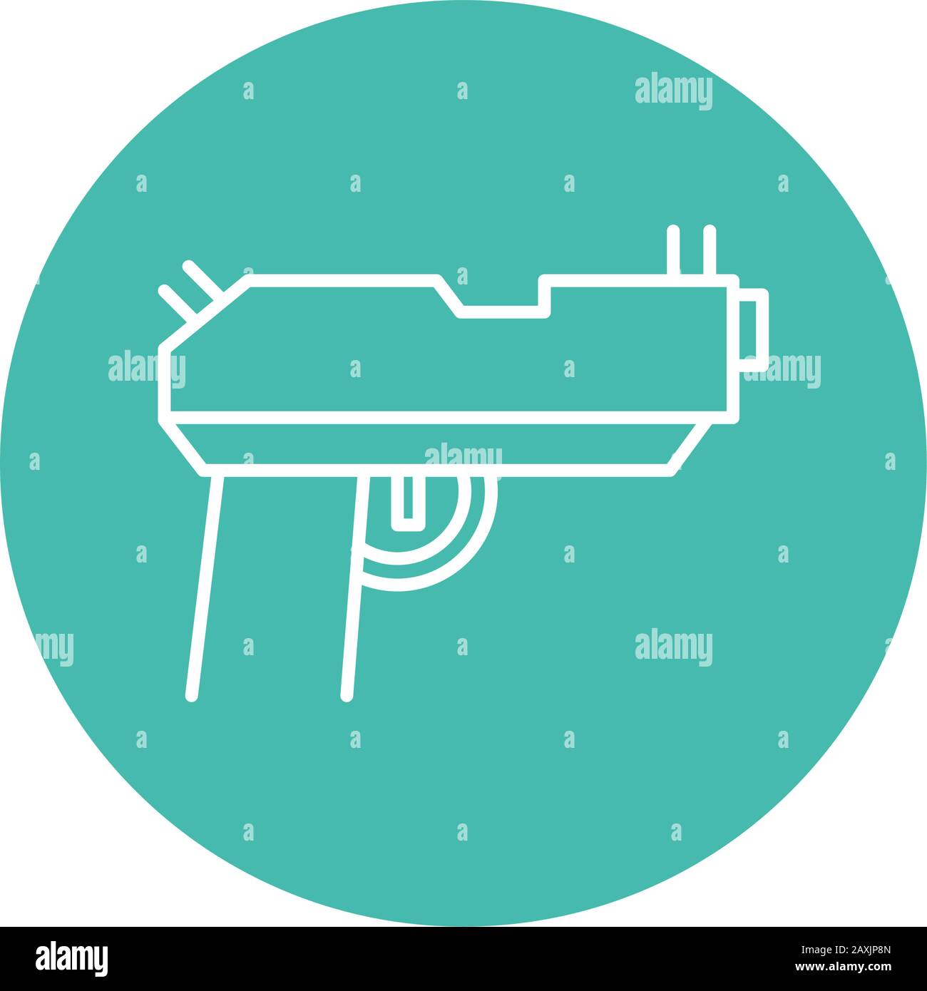 gun military force line block style Stock Vector Image & Art - Alamy