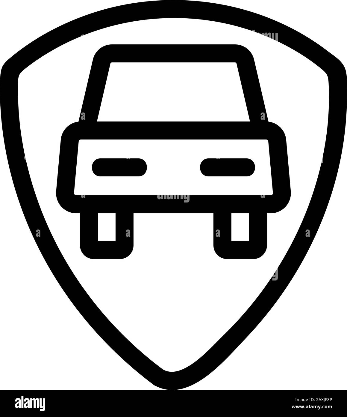 Car protection icon vector. Isolated contour symbol illustration Stock ...