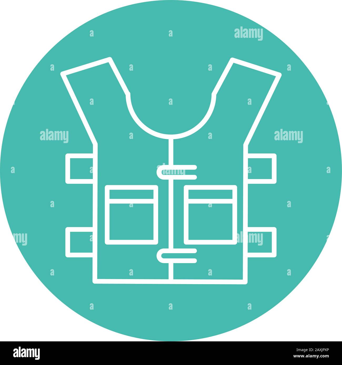 bulletproof vest accessory line block style Stock Vector Image & Art ...