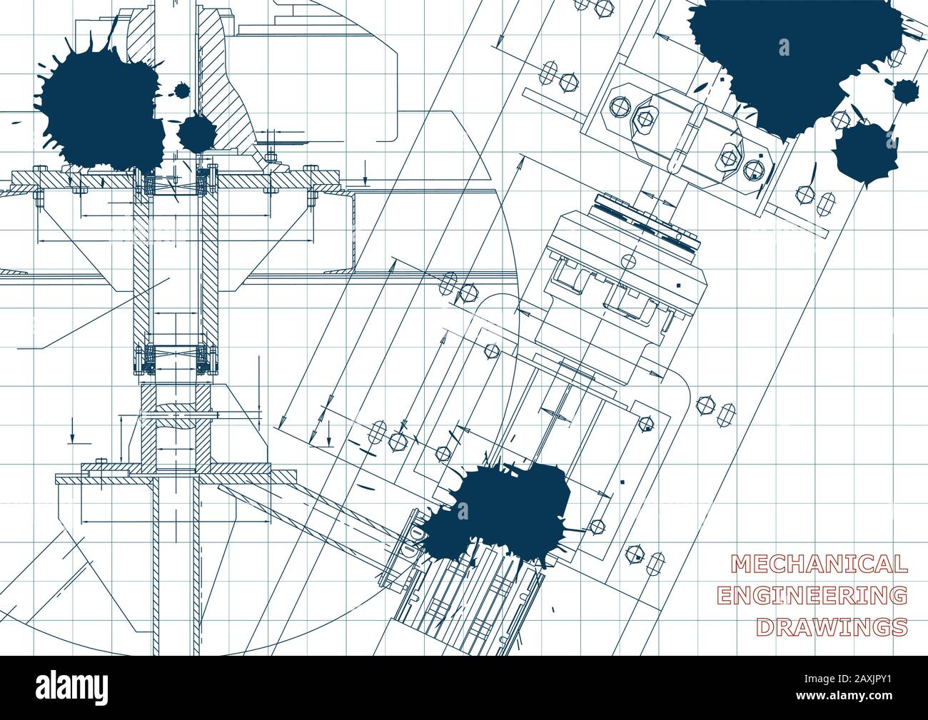 Mechanical engineering drawings. Technical Design. Blueprints. Draft ...