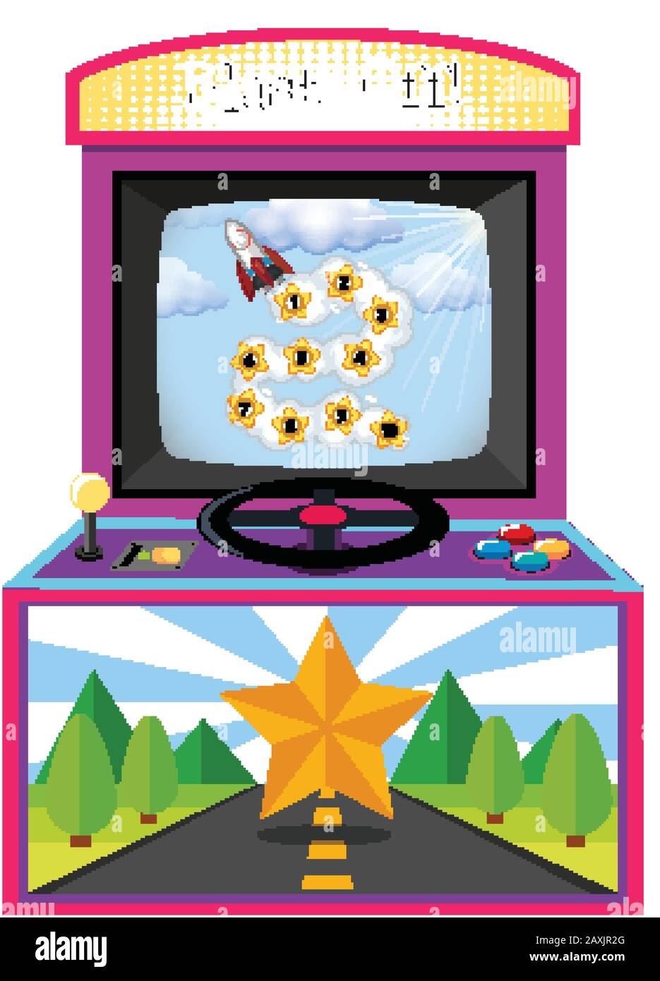 Game machine for counting numbers on isolated background illustration ...