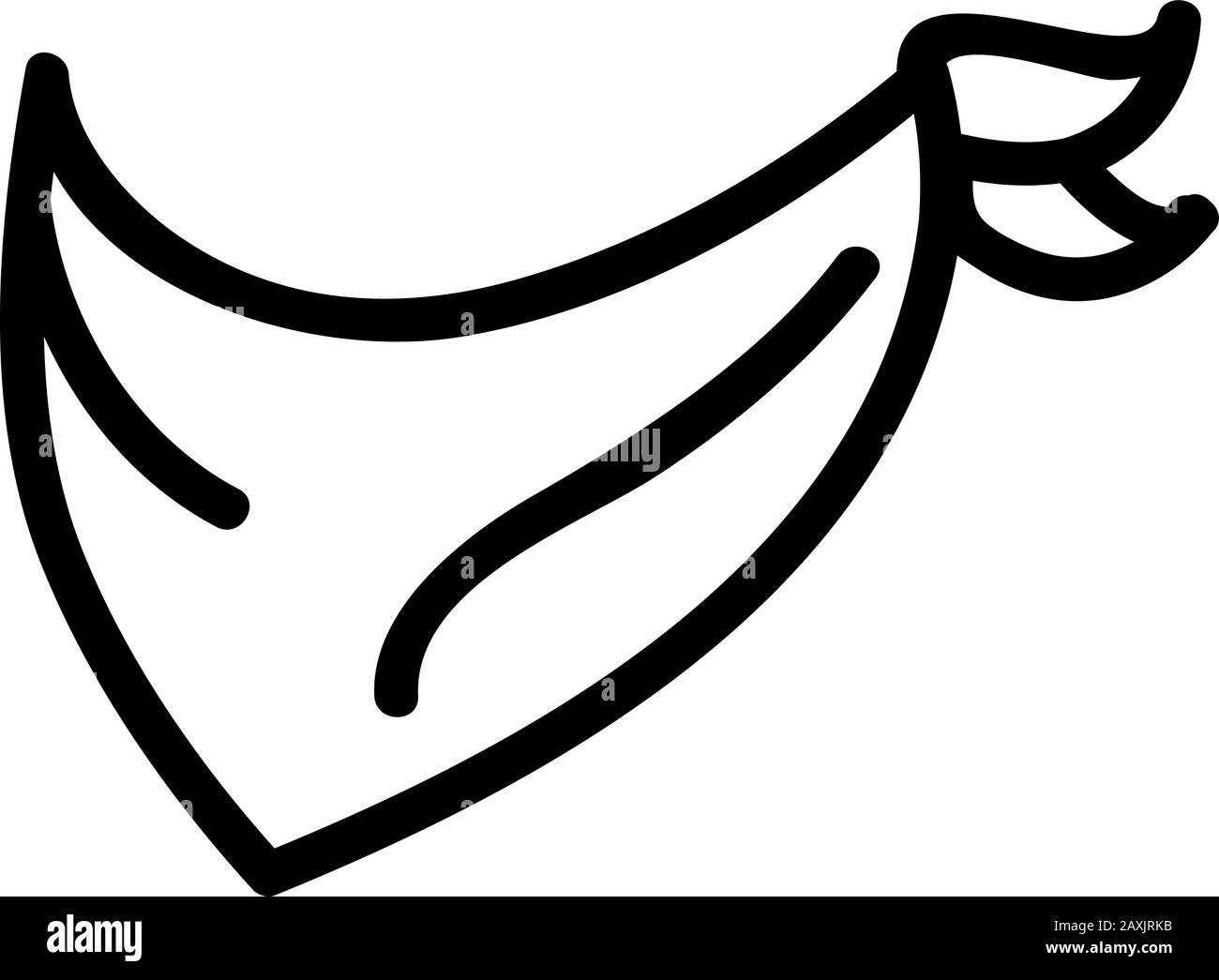 Bandana icon vector. Isolated contour symbol illustration Stock Vector ...