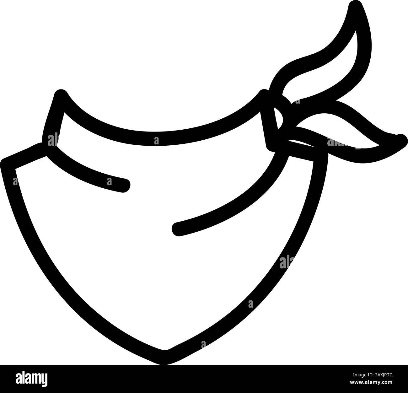 Bandana icon vector. Isolated contour symbol illustration Stock Vector ...