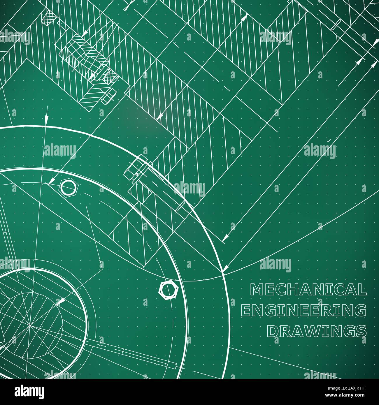 Backgrounds of engineering subjects. Technical illustration. Mechanical ...