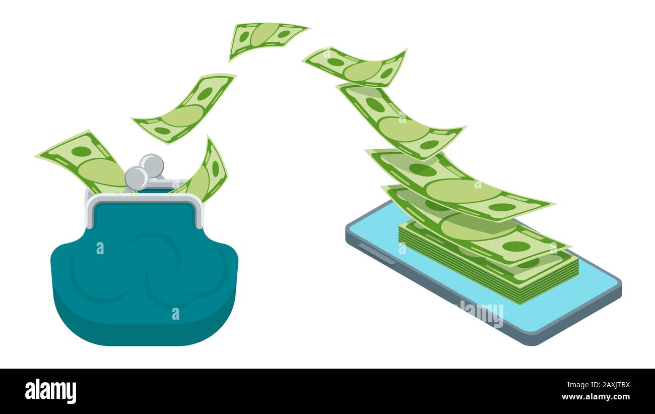 Money transfer man using Cut Out Stock Images & Pictures - Alamy