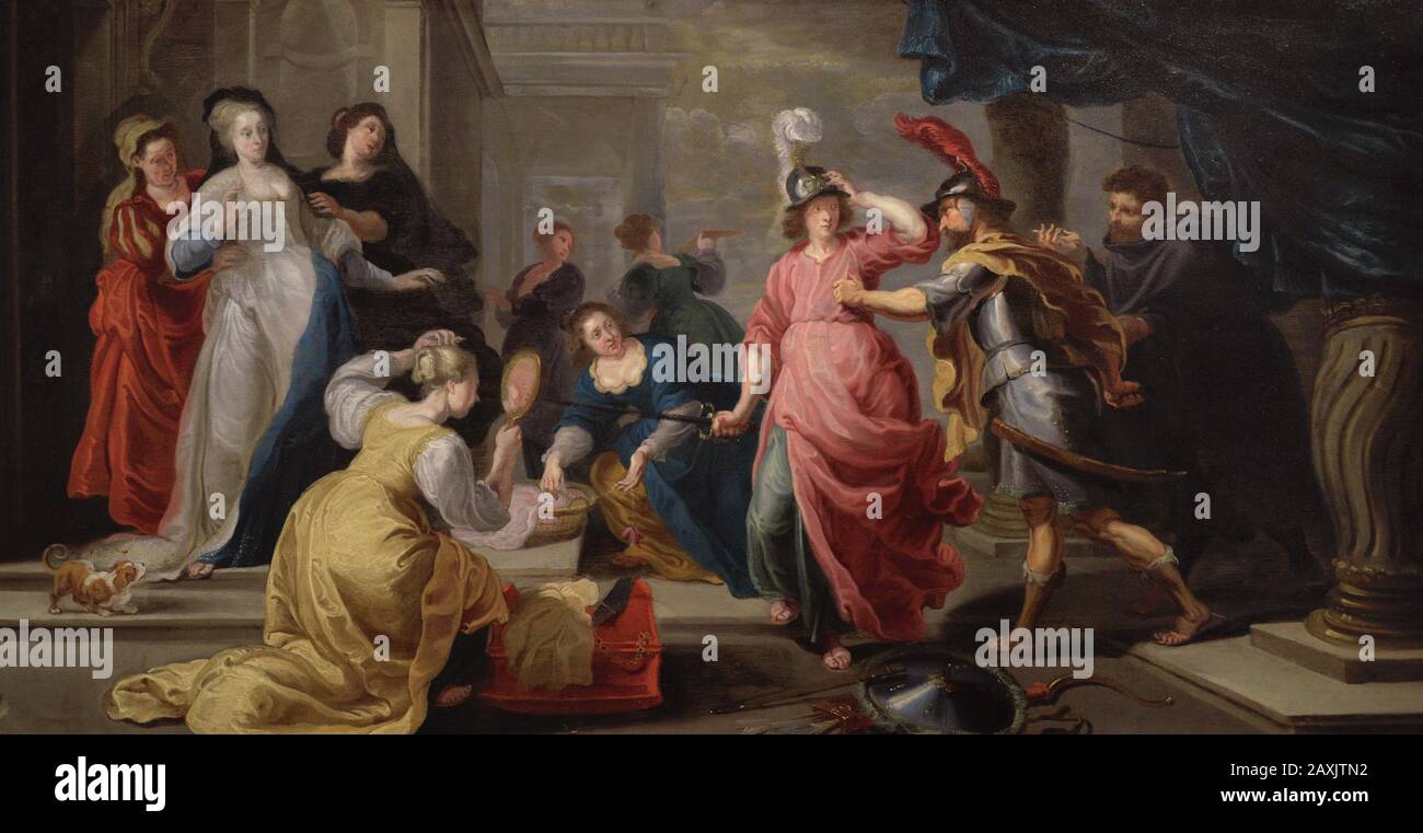 Anonymous. Flemish school, 17th century. Achilles discovered by Ulysses ...