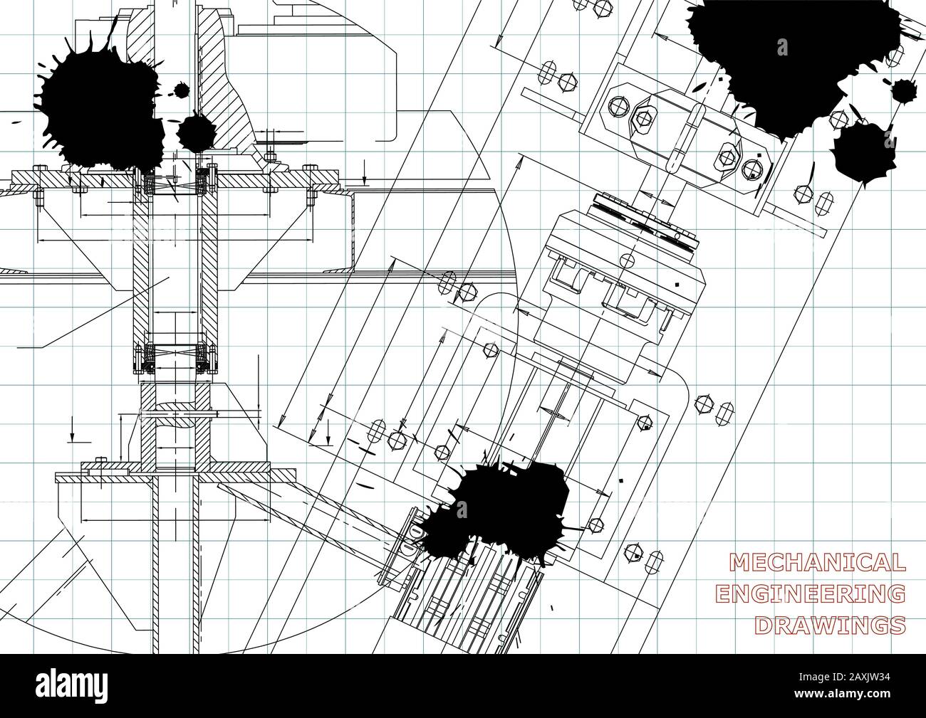 Mechanical engineering drawings. Technical Design. Blueprints. Draft ...