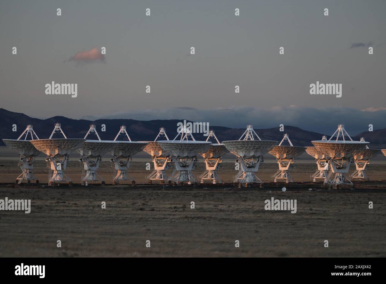 Very Large Array satellite dishes t in New Mexico, USA Stock Photo - Alamy