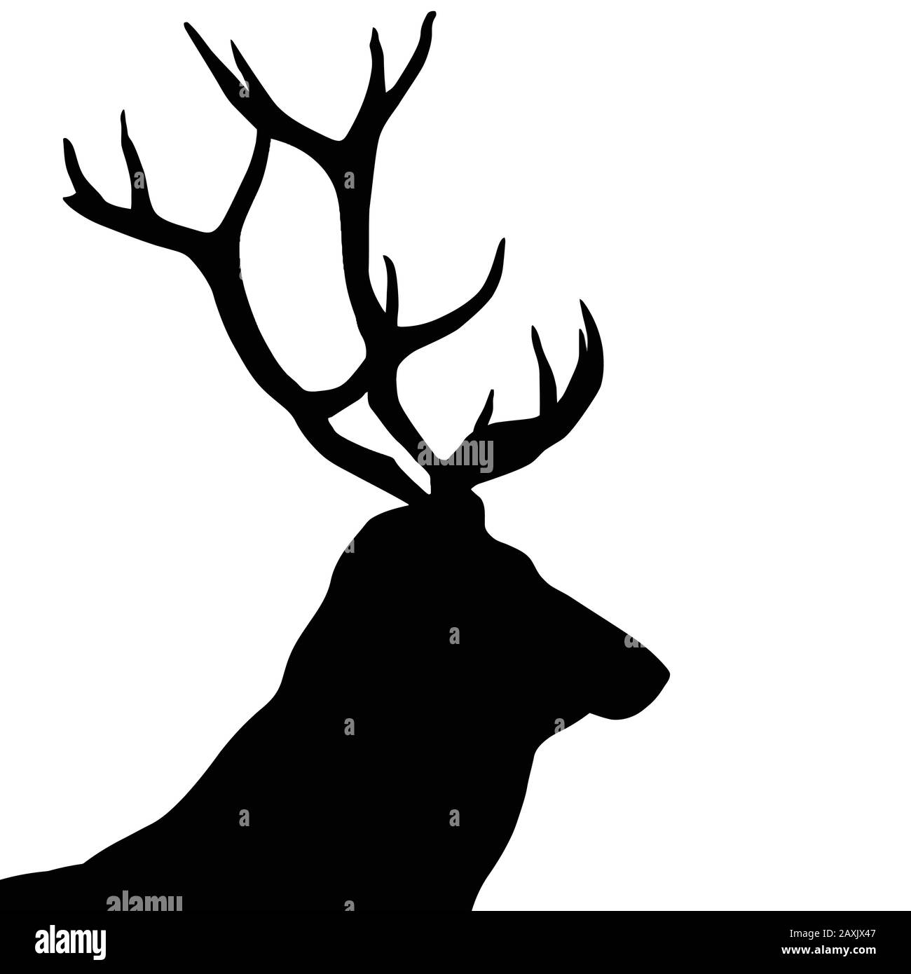 Deer Head Outline Side