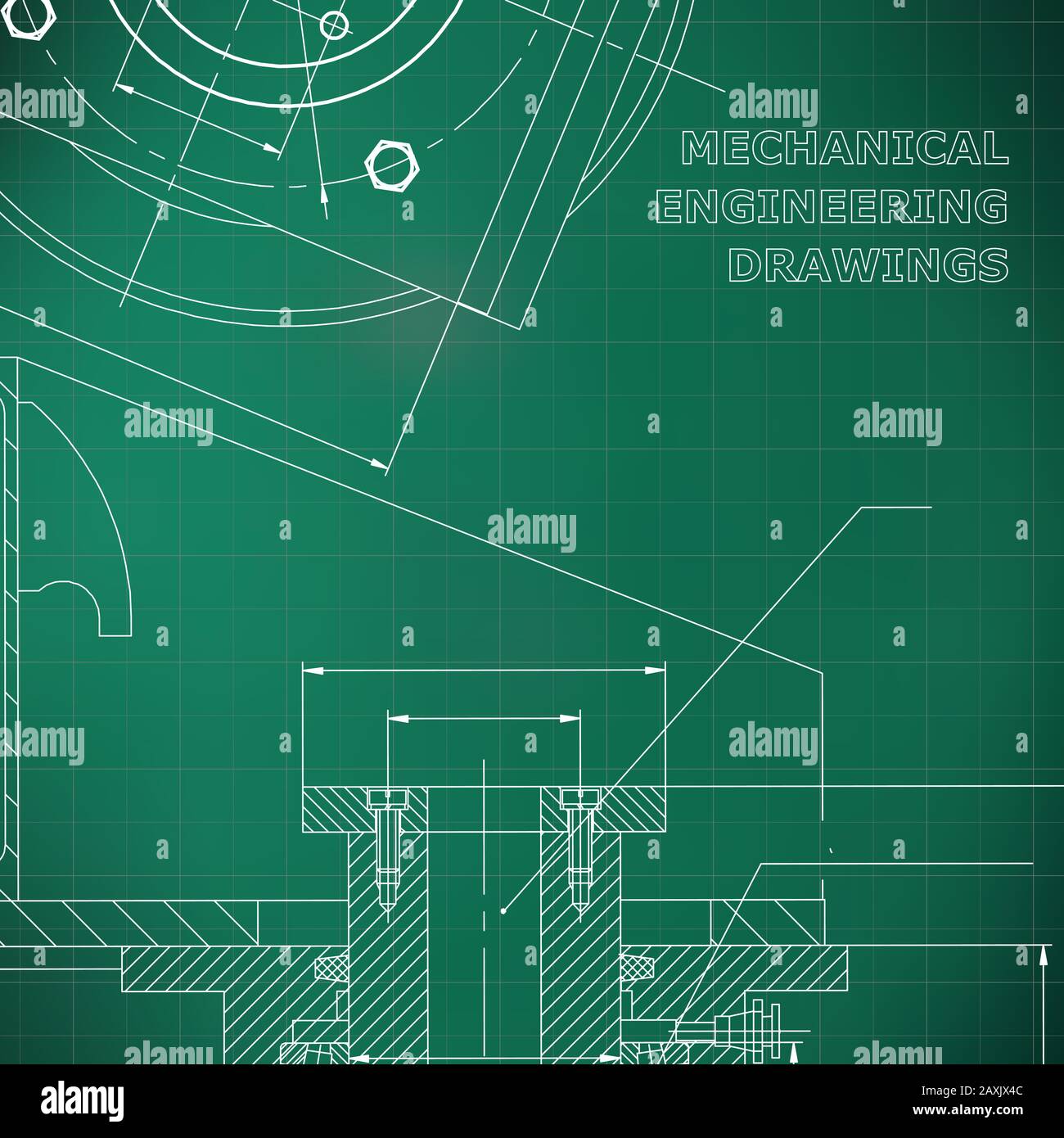 Mechanics. Technical design. Engineering style. Mechanical instrument ...