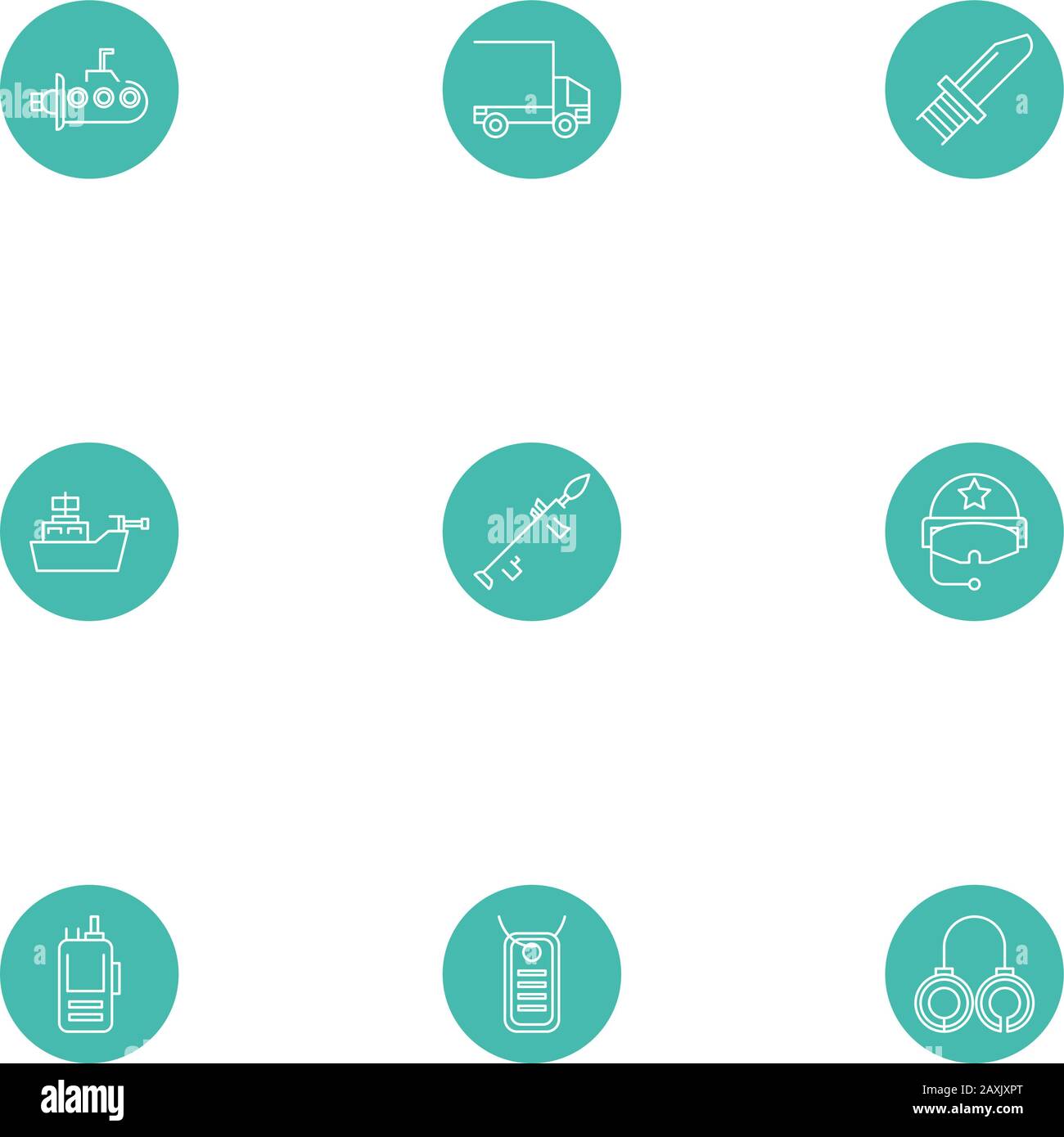 bundle of military line block style icons Stock Vector Image & Art - Alamy