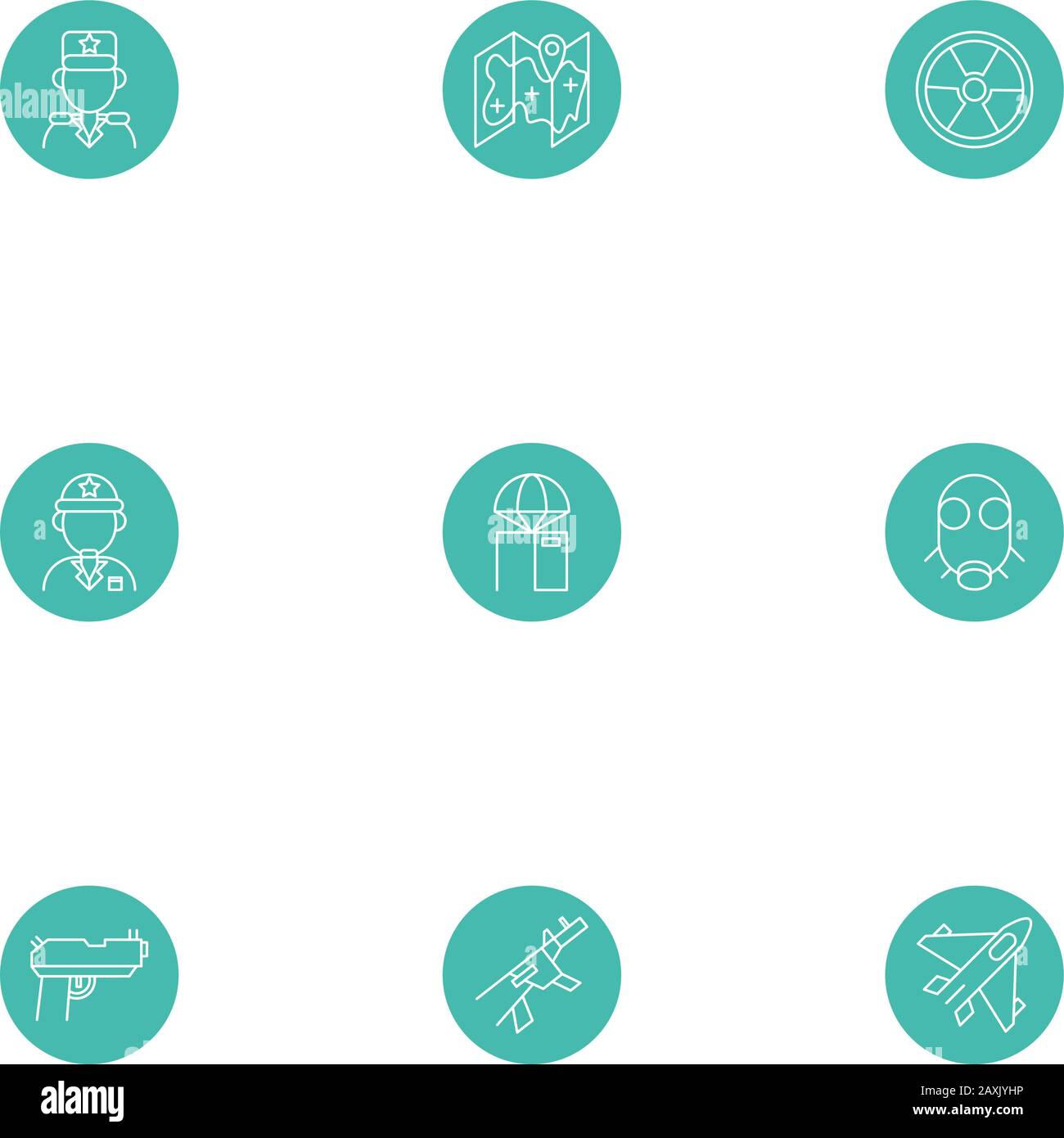 bundle of military line block style icons Stock Vector Image & Art - Alamy