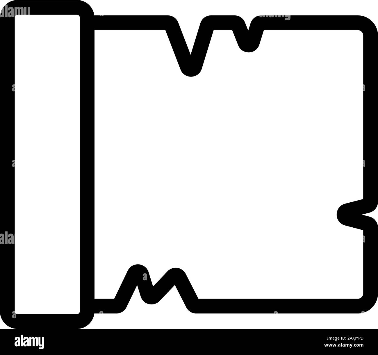 parchment paper scroll icon vector. Isolated contour symbol ...